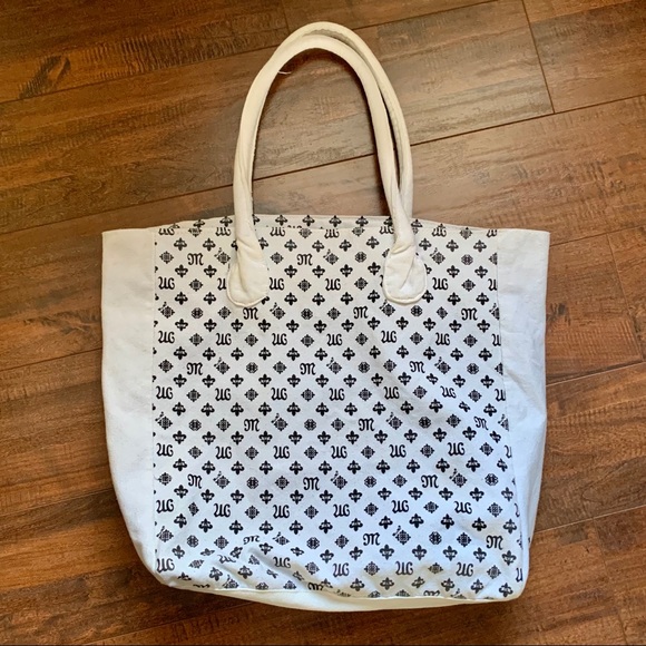 Miss Me | Bags | Miss Me Black Cream Canvas Tote Bag | Poshmark